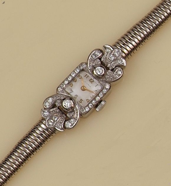 Bonhams : Cyma: A diamond set cocktail watch