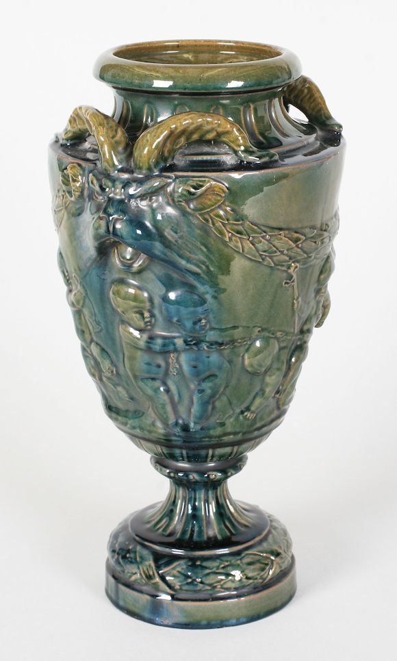 Bonhams : A Clement Massier pottery urn