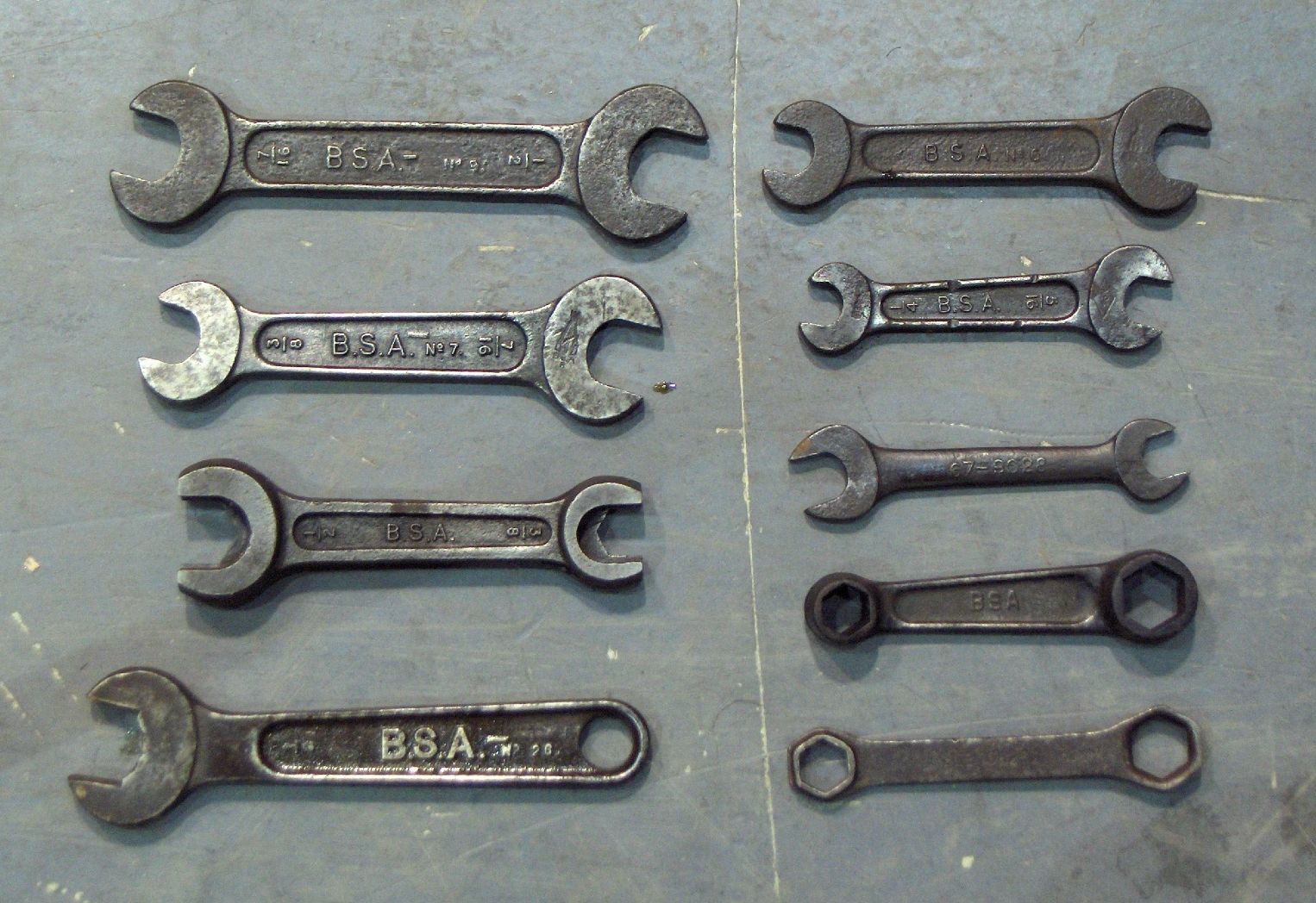 Bonhams Cars : A selection of BSA spanners, suitable for a Vintage ...
