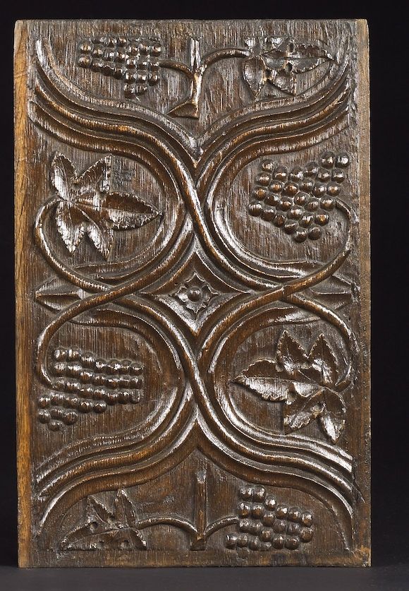 Bonhams : A 17th century English Jacobean carved oak panel