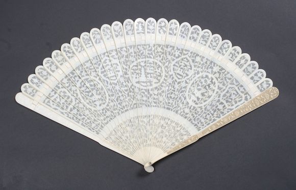 Bonhams : A Cantonese ivory brise fan, circa 1790