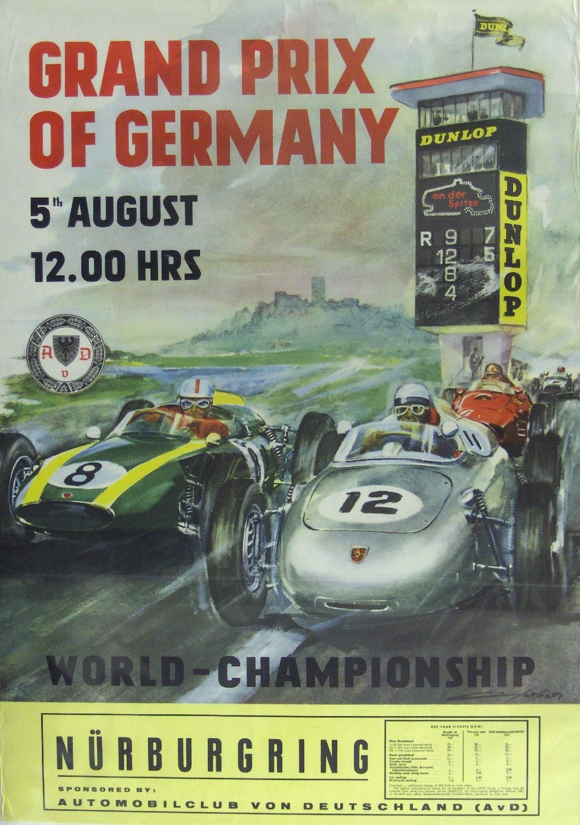 Bonhams Cars : An original German Grand Prix poster, 1966,