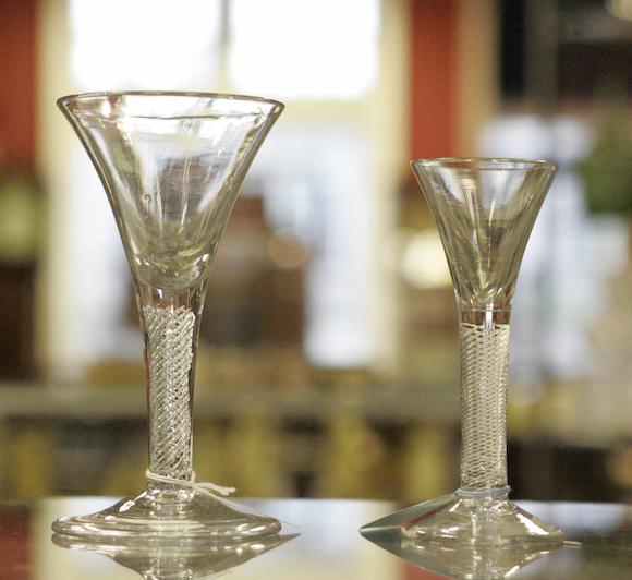 Bonhams An Airtwist Wine Glass Circa 1780