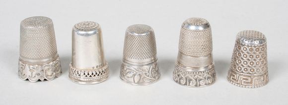 Bonhams : A German silver thimble