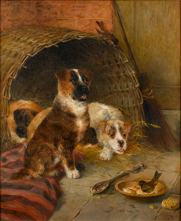 Bonhams : Attributed to Edwin Frederick Holt (British, 19th Century) An intruder 24 x 20 in. (61 ...