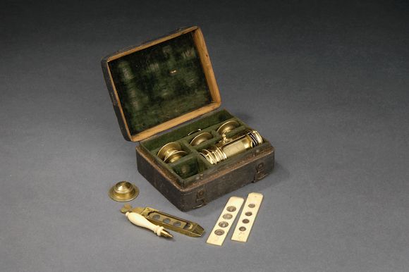 Bonhams : An 18th century brass and ivory Wilson type screw barrel ...