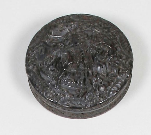 Bonhams : An early 19th century Cantonese carved tortoiseshell circular ...