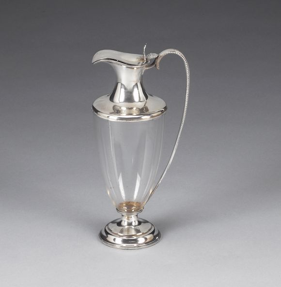Bonhams : An Edwardian silver mounted glass claret jug, by The ...