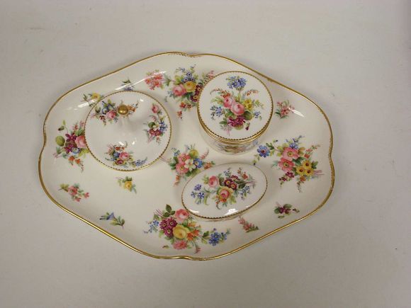 Bonhams : A Minton dressing table set, early 20th century