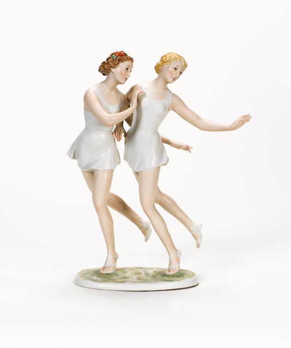 Bonhams : H. Meisel for Rosenthal A Pottery Figural Group, circa 1930