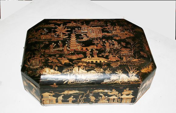 Bonhams : A Chinese lacquer work box