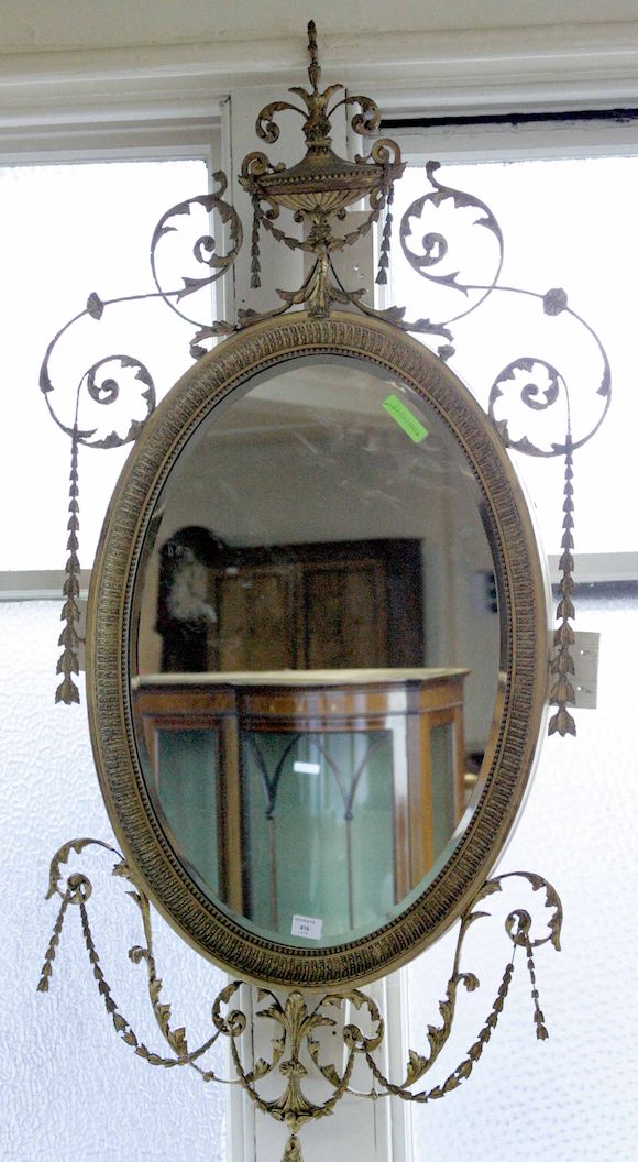 Bonhams : An early 20th century Adam revival wall mirror,