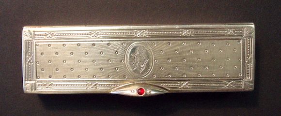 Bonhams : A late 19th century French silver sealing wax box, maker's ...
