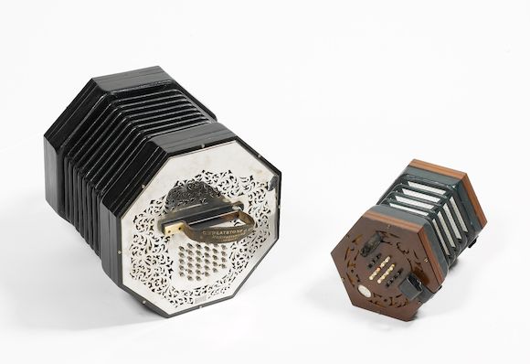 Bonhams : An 82 keyed Wheatstone Duet Concertina 1927 Serial number 31392