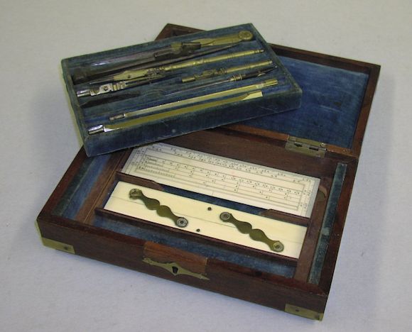 Bonhams : A boxed set of drawing instruments, Allan Line late 19th century
