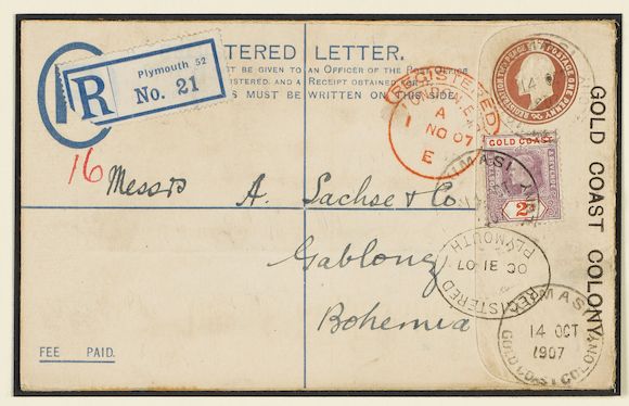 Bonhams : Gold Coast: 1907 November 1 overprinted 3d. registration ...