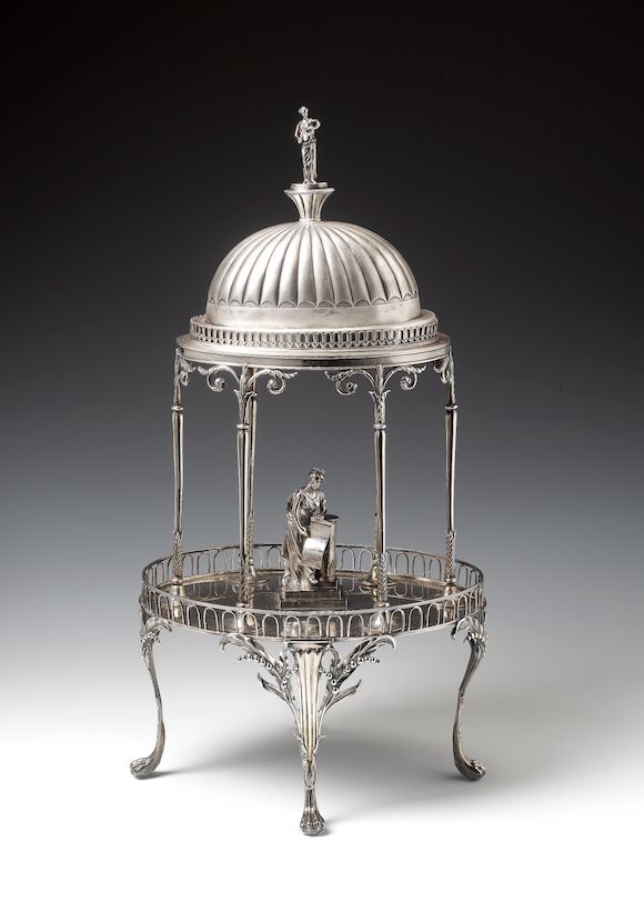 Bonhams : The Cosby Temple centrepiece:- A George III silver ...