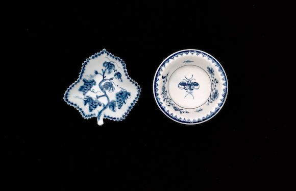 Bonhams : A Lowestoft patty pan and a pickle dish circa 1770-75