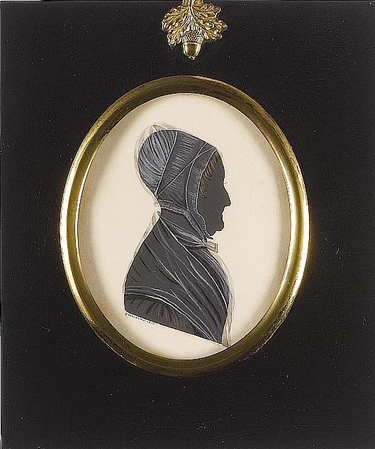 Bonhams : I. Maiden (British, active 1817-1833) A silhouette of a Lady ...