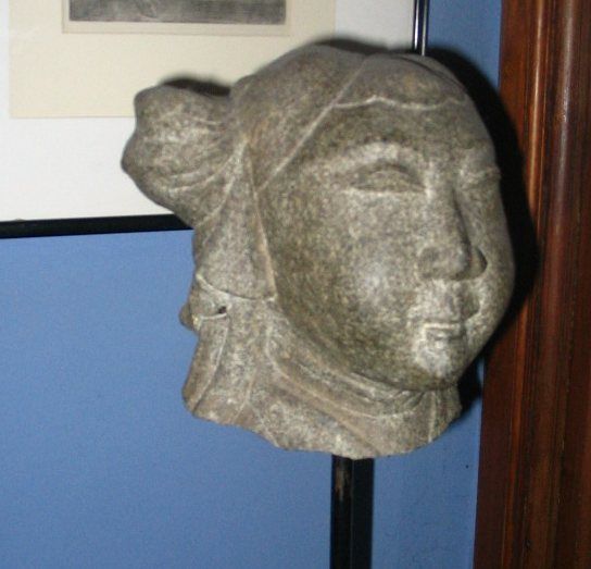 Bonhams : A pair of South East Asian carved stone heads