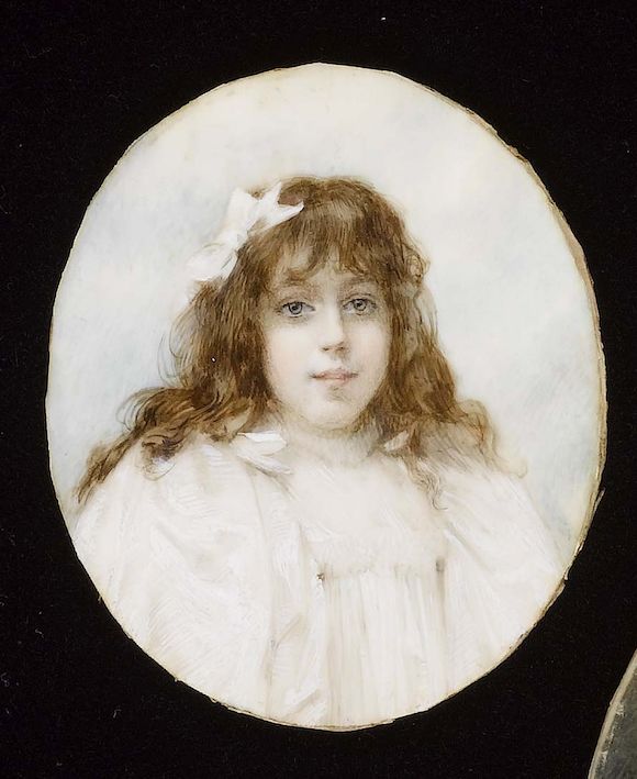 Bonhams : Attributed to Frederick Howard Michael A young girl, wearing ...