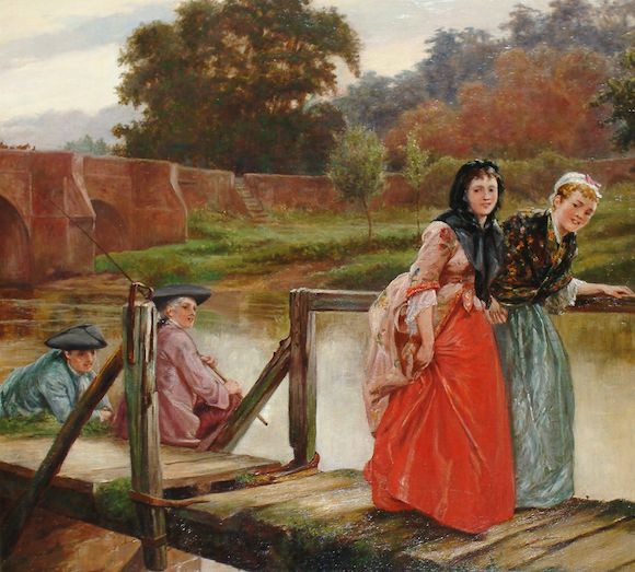 Bonhams : Alfred Walter Bayes (British, 1832-1909) The admirers