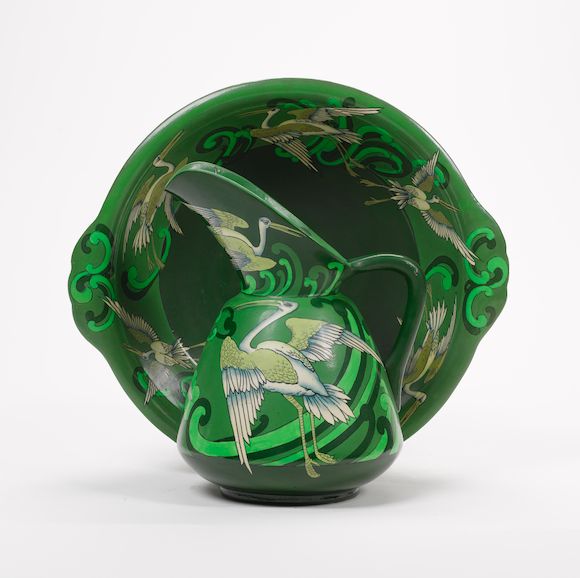 Bonhams : Frederick Rhead for Foley Pottery An Intarsio Jug and Basin ...