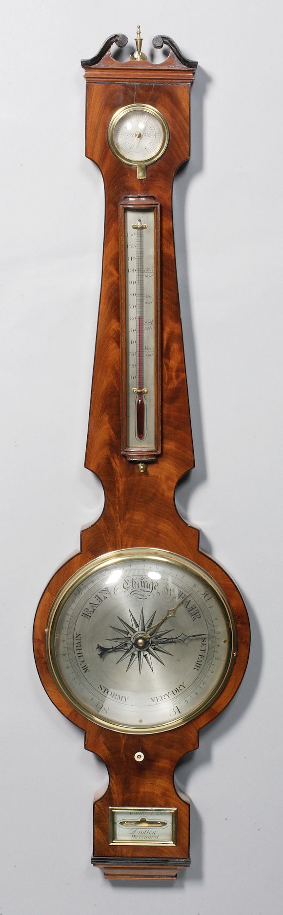 Bonhams : A Comoli & Co 8-inch dial mercury wheel barometer, first half ...