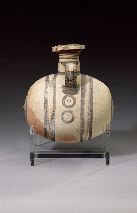 Bonhams : A large Cypriot pottery barrel jar