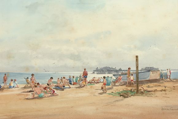 Bonhams : Edward Ashton Cannell "Summer on the Beach, Brighton",