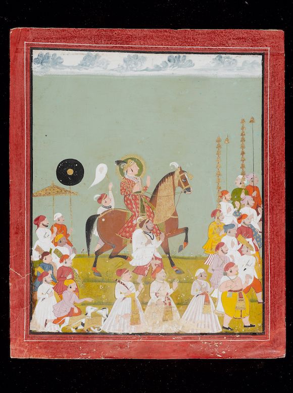 Bonhams : Maharana Ari Singh (reg. 1761-1773) leading a procession on ...