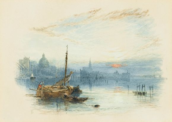 Bonhams : Miles Birket Foster, RWS (British, 1825-1899) The Thames with ...
