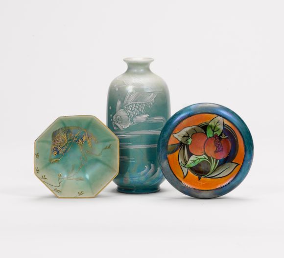 Bonhams : Walter Slater for Shelley Pottery two Small Lustre Wares ...