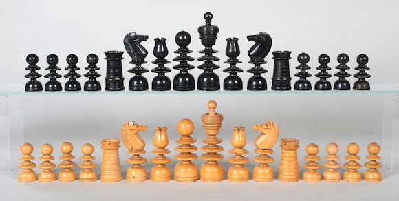 Bonhams : A late 19th century English boxwood and ebonised 'St George ...