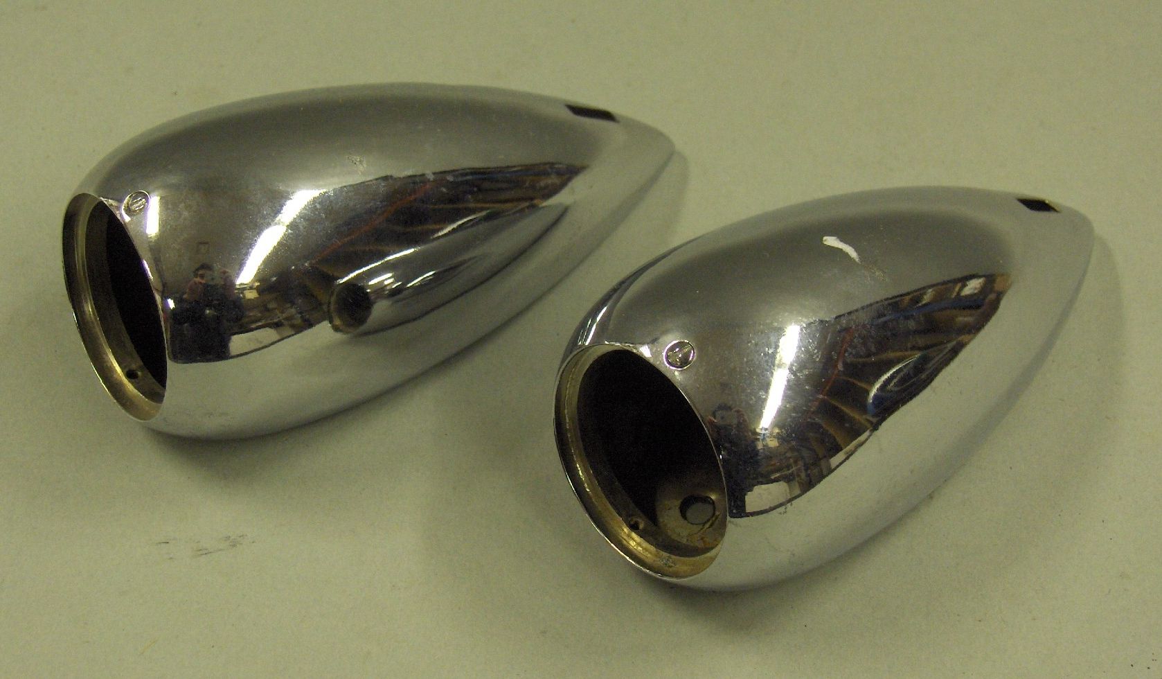 Bonhams Cars : A pair of Ace Cornercroft torpedo sidelamp shells, 1930s,