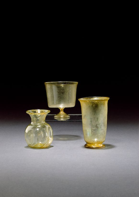 Bonhams : A small Roman pale amber storage jar a Byzantine pale amber ...