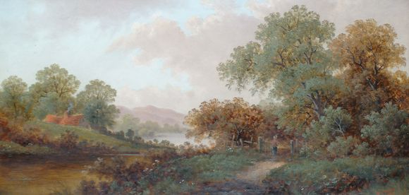 Bonhams : Daniel H. Winder (British, 1880-1920) The journey before her ...