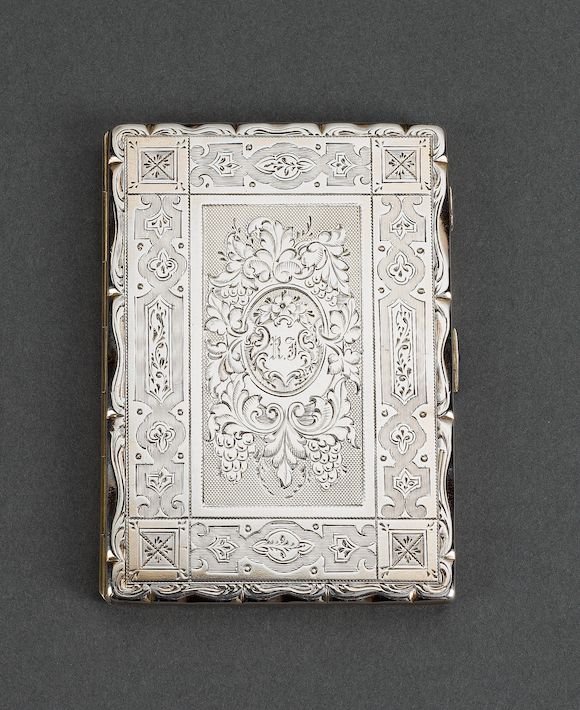 Bonhams : A Victorian silver lady's card case, maker's marks lost in ...