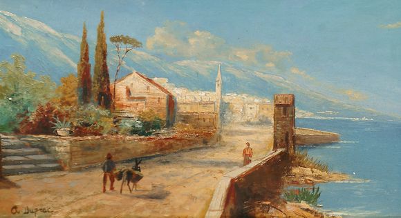 Bonhams : Albert Ferdinand Duprat (Italian, b.1882) An Italian coastal town