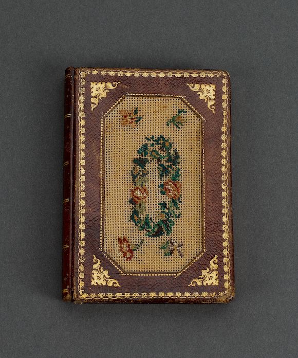 Bonhams : A Victorian leather and needle work card case, and four ...