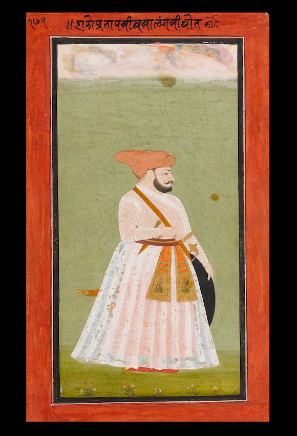 Bonhams : A portrait of a nobleman standing facing right, wearing a ...