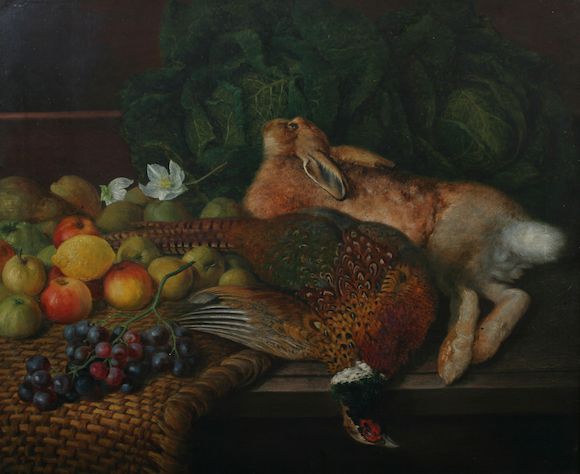 Bonhams : J.Grimshawe (British, 19th Century) Still-life of dead game ...