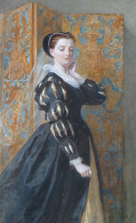 Bonhams : Walter Goodall (British, 1830-1889) A lady in Elizabethan ...