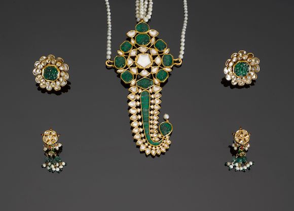 Bonhams : A gem-set Turban Ornament (Sarpech) India, late 19th Century