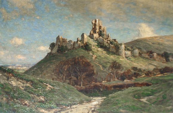 Bonhams : Jose Weiss (British, 1859-1919) Past Glories, Corfe Castle ...
