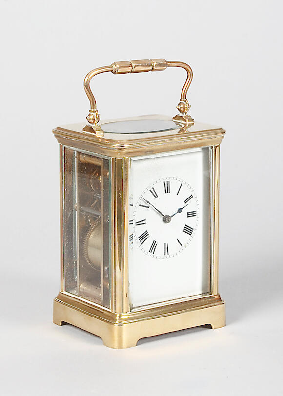 Bonhams : A late 19th Century French gilt brass carriage clock