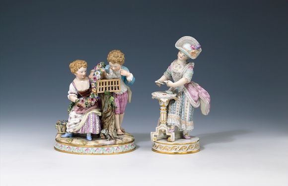 Bonhams : A Meissen group emblematic of Spring circa 1880