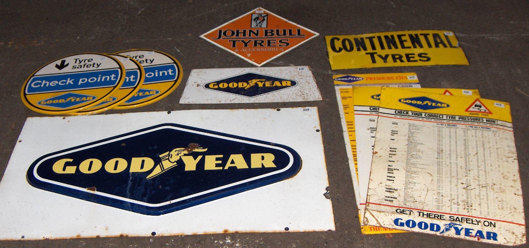 Bonhams Cars Assorted Tyre Signs