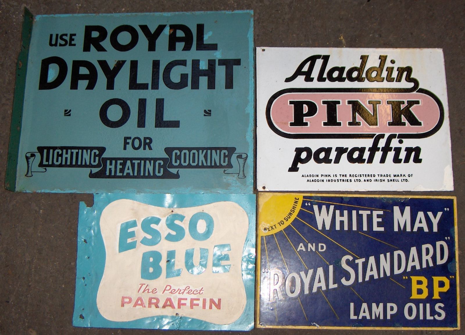 Bonhams Cars : Three enamel signs,