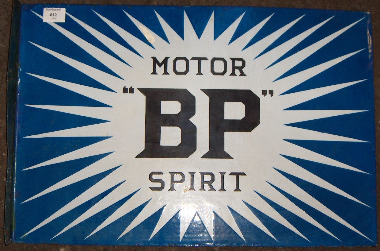 Bonhams Cars : A good BP Motor Spirit enamel sign,